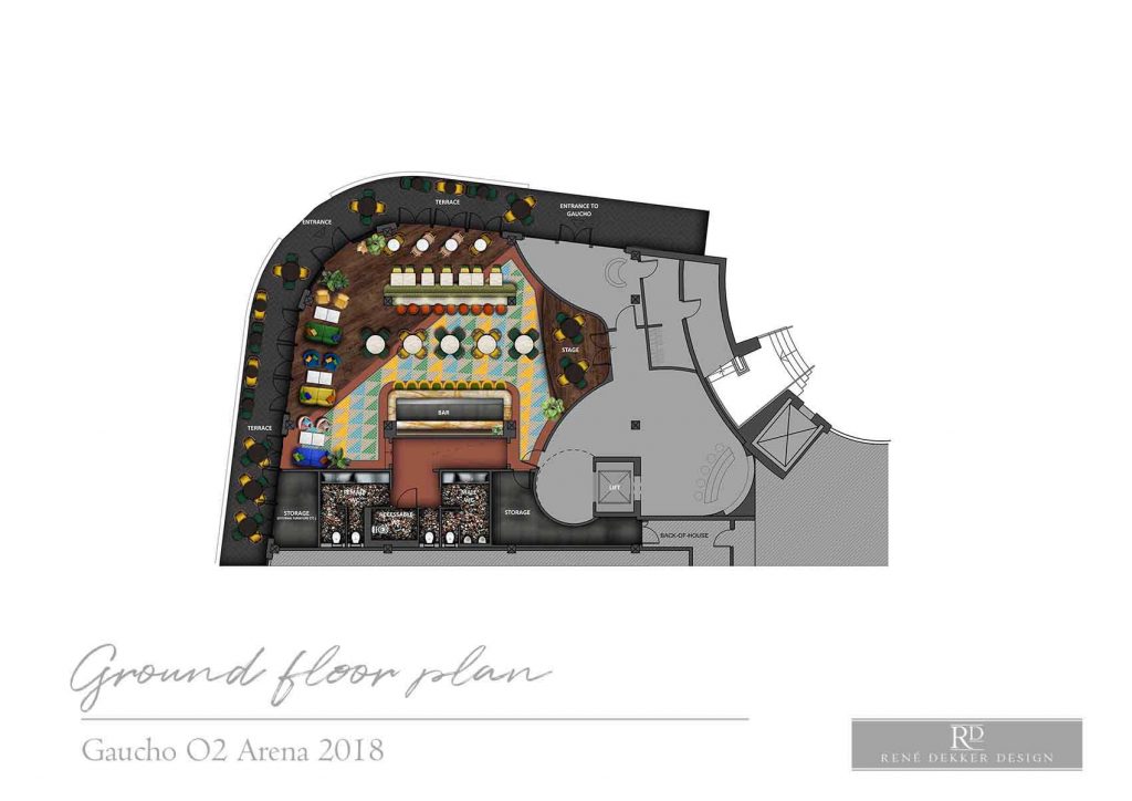 Gaucho O2 Arena Design Concepts : Luxury Restaurant Interior
